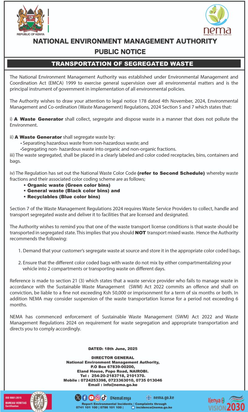 June 2025 – Transportation of Segregated Waste - KEPRO